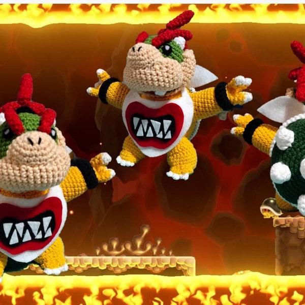 Bowser Jr Crochet Pattern ~ Amigurumi PDF ~ ENGLISH Instructions Only ...