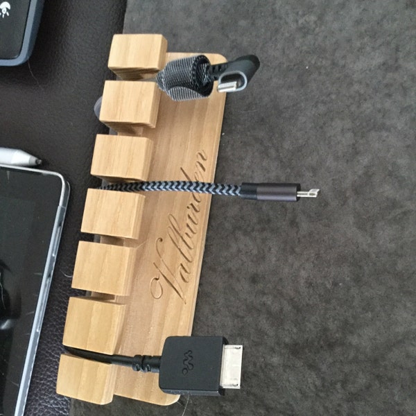 A Practical Wooden Cable and Charger Organizer, Cable Management for ...