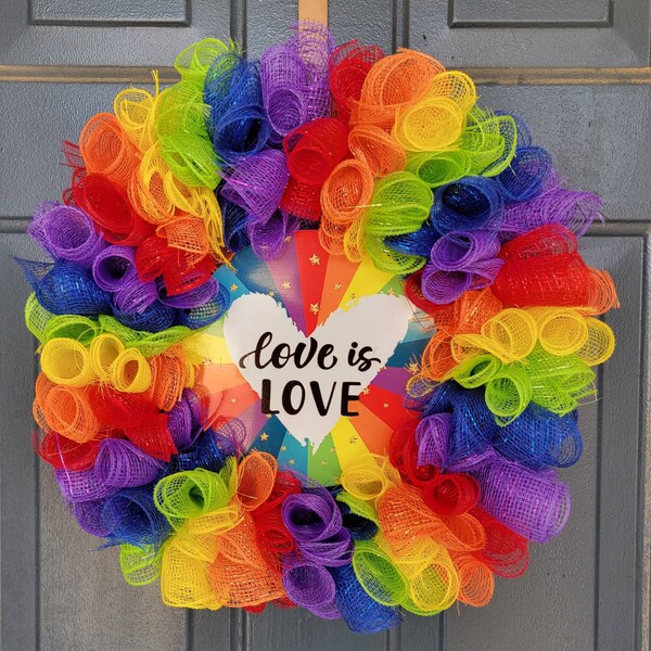 Rainbow Infinity Love Wreath - Etsy