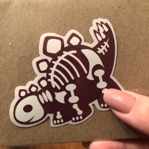 Stegosaurus Skeleton Sticker Dinosaur Sticker Cute Dinosaurs Sticker ...