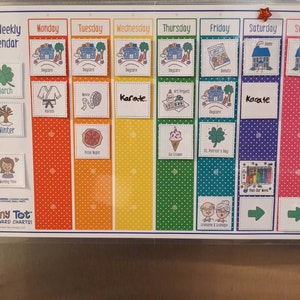 Weekly Visual Calendar includes 264 Cards - Etsy