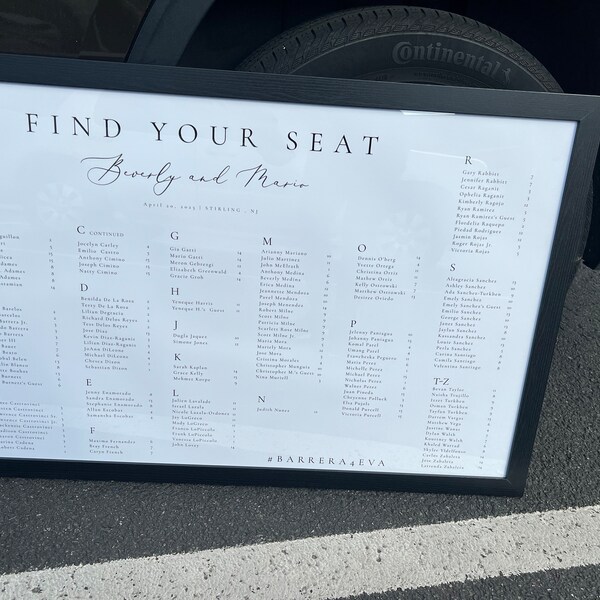 Alphabetical Seating Chart Template Download Minimalist Seating ...