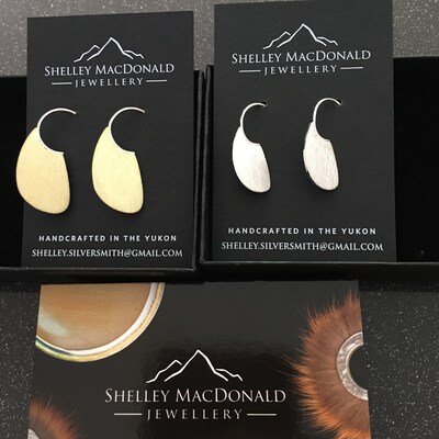 Large Sterling Silver Modern Ulu Earrings royal Worthy - Etsy