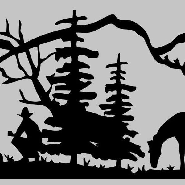 Cowboy Scene Svg, Png, Dxf, Pdf, Ai - Etsy