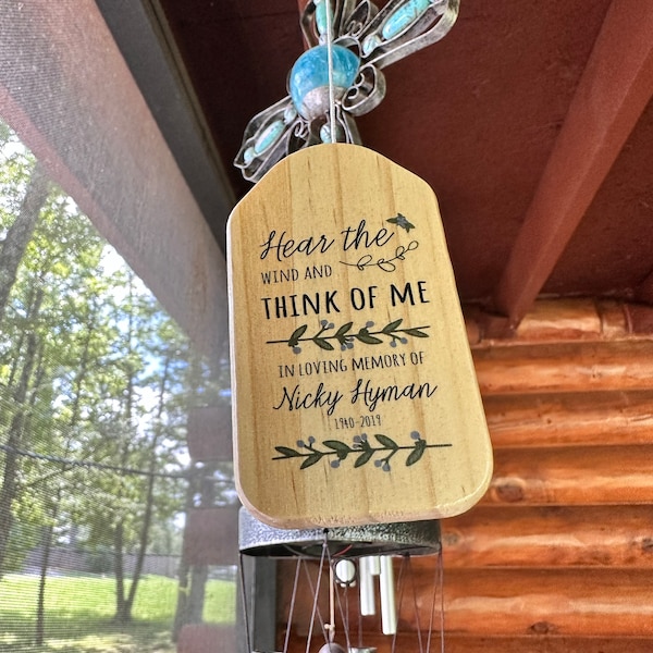 In Loving Memory Wind Chime, Memorial Wind Chime, Remembrance Wind ...