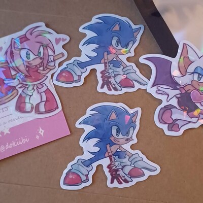 Sonic & Shadow Hedgehog Vinyl Sticker Sonic Hedgehog - Etsy