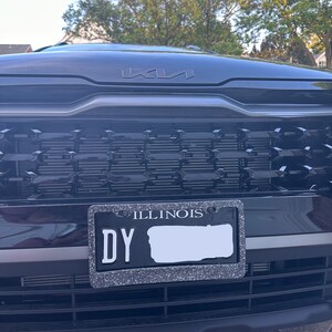 Pretty Resin Neon Green License Plate Frame for Women Bright Glitter ...