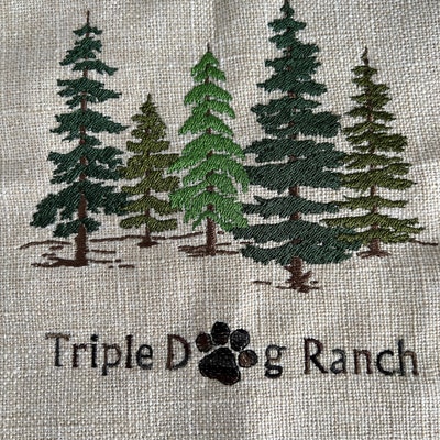 Forest Pine and Fir Trees Embroidery Design. Machine Embroidery Pattern ...