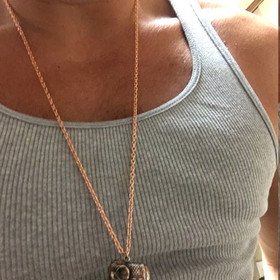 Copper Oval Cable Chain Necklace, 3.1 Mm, Soldered Links, Fold Over ...