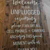 Unplugged Wedding Sign - Unplugged Ceremony Sign - Vertical Wooden ...