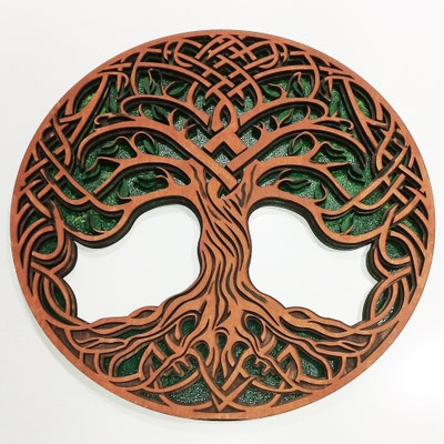Multilayer Laser Cut File for Creating Tree of Life Wooden 3D Wall Art ...