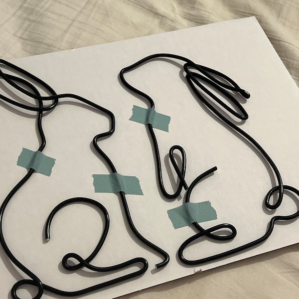 Wire Rabbits | Wire Words | Pet Gifts | Decor | Bunny | Animal Lover - Etsy