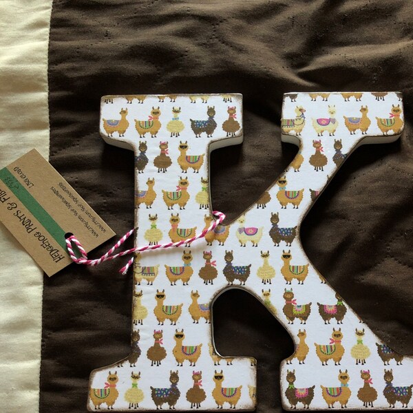 9 Inch Letter | Wooden Letter Decor | Sock Monkeys | Baby Nursery Decor ...