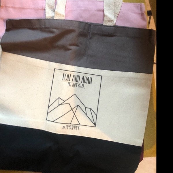 Custom Tote Bags, 4 Words Tote, Your Favorite Things, Personalized Tote ...