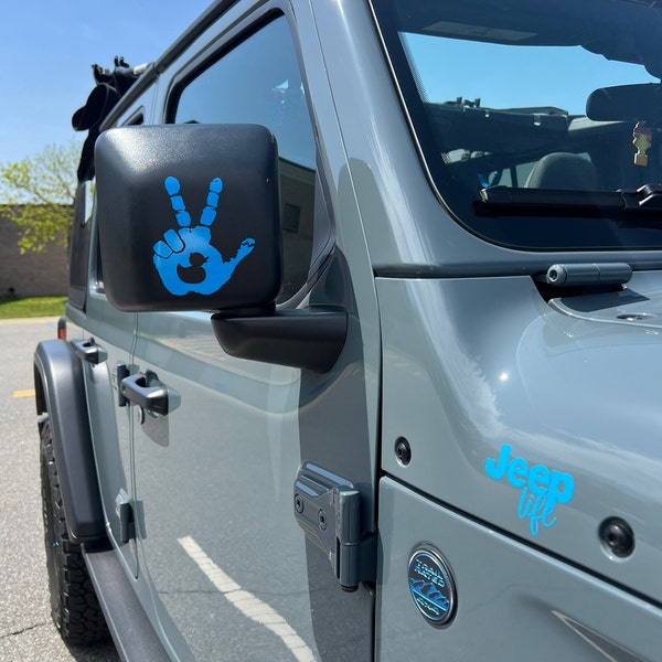 Rubber Duck Hand Wave Peace- Set of 2 - Wave Decal - Hand Wave Mirror ...