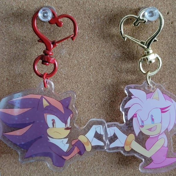 Sonic Keychains Pair - Etsy