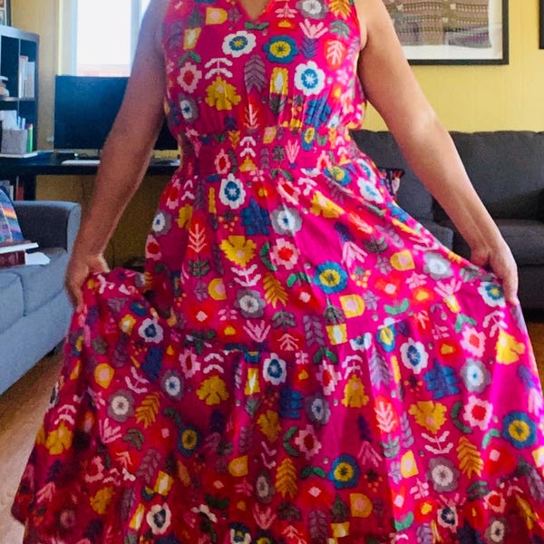 Beautiful Hand Print Dress, Handblock Cotton Dress, Indian Print Dress ...