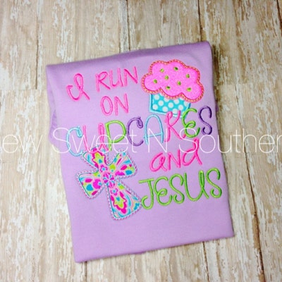 Cupcakes and Jesus Applique Design Machine Embroidery Design - Etsy