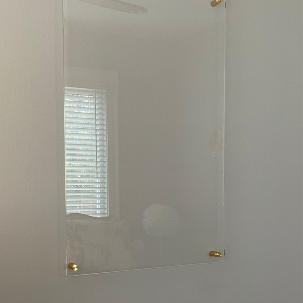 Blank Acrylic Dry Erase Writing Board With Standoffs || Wall Calendar ...