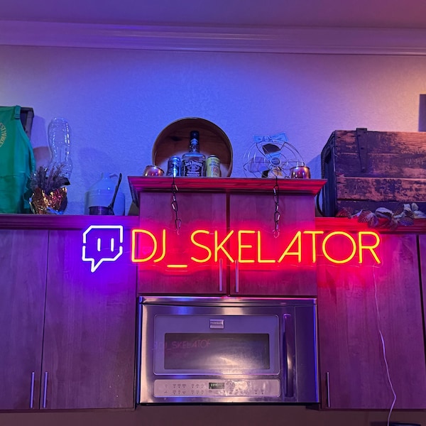 Custom Twitch Username Neon Sign Twitch Neon Light Custom Gamer Tag ...
