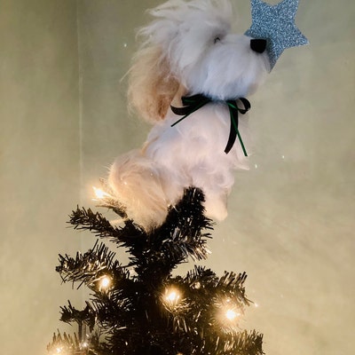 Pug Dog Christmas Tree Topper // Dog Tree Topper // Pug Holiday Decor ...