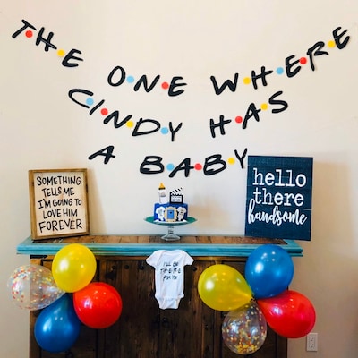 Friends Theme Baby Shower Banner Kit the One Where It's - Etsy