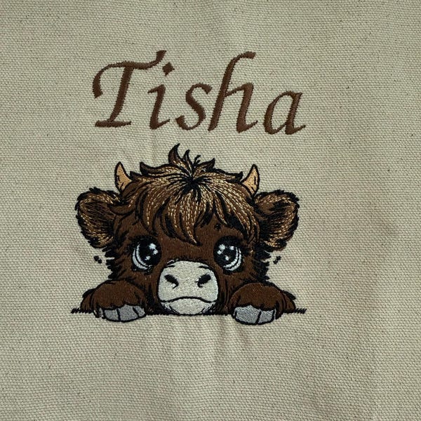 Baby Highland Cow Embroidery Design, 3 Sizes, Instant Download - Etsy