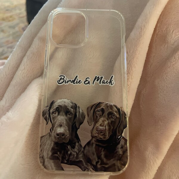Custom Multi Dog iPhone Phone Case, Personalized Dog Gifts, Custom Dog ...