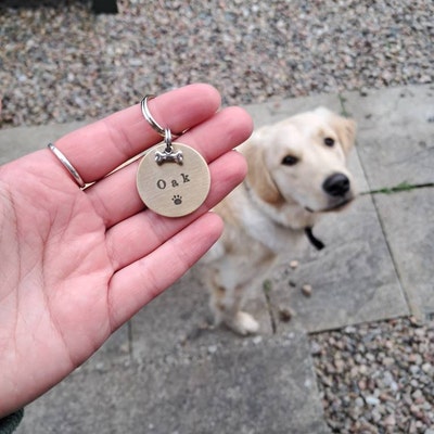 Personalised Dog Tag help Me Find My Humans Handmade Stainless Collar ...