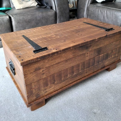 Large Wood Trunk With Two Lids, Storage in the Living Room, Pallet ...