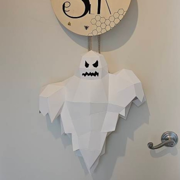 Papercraft DIY Ghost , Papercraft Halloween Ghost, Dxf Ghost Drawing ...