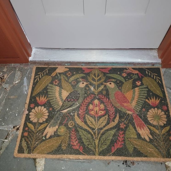 Floral Front Door Decor, Floral Doormat, Colorful Doormat, Housewarming ...