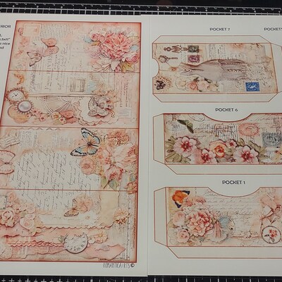 Editable Vintage Roses Postcards, Digital Victorian Rose, Postcard ...