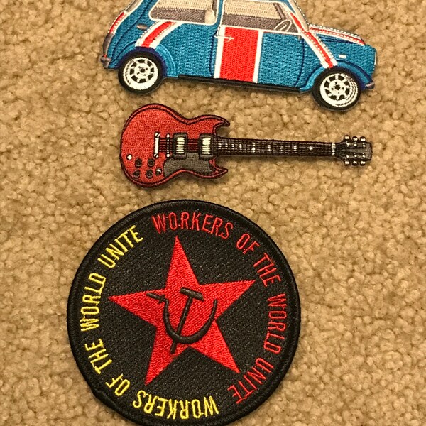 USSR COMMUNIST PATCH Workers of the World Unite Hammer Sickle ...