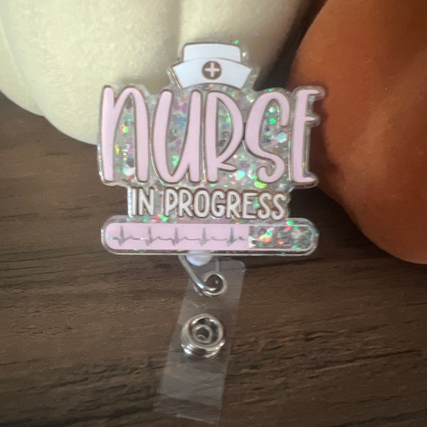 Nursing Student Badge Reel, Nurse in Progress Badge Reel, Student Nurse ...