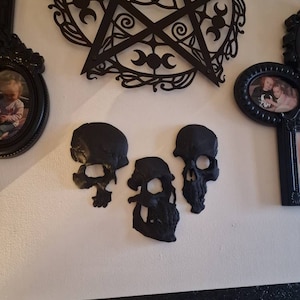 Skull Wall Decor, Full Size Set of 3, Decayed Style 3D Printed Gothic ...