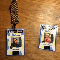 Jurassic Park Alan & Ellie Ingen ID Badge Set - Etsy Canada
