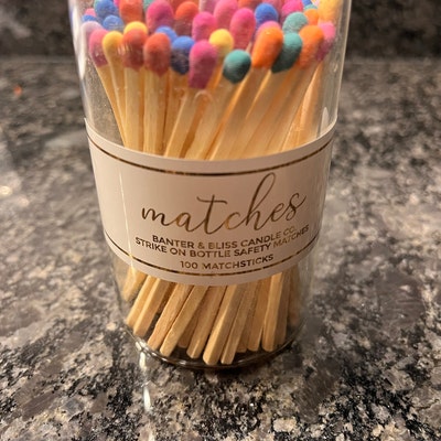 Modern Matchstick Bottle With Striker. 100 Long Safety Matches - Etsy