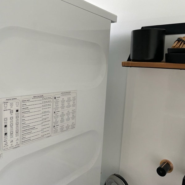 Laundry Room Guide Magnet Chart, Laundry Symbol Care Instructions ...