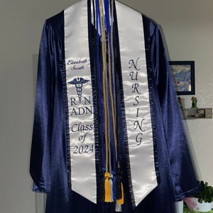 RN-ADN NURSING Personalized Embroidered Graduation Stole - Etsy