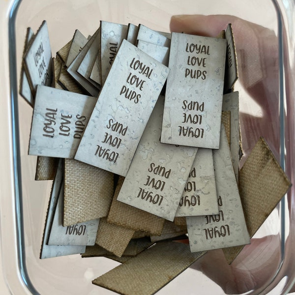 Rectangular Cork Fabric Labels 0.75x 1.5 With Your Graphic or Logo ...