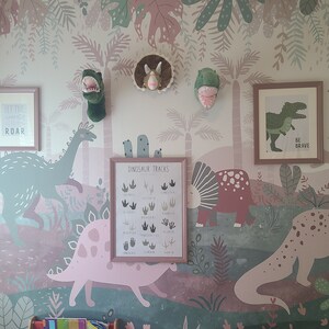 Dinosaur Tracks Print Dinosaur Footprints Educational Dinosaur Wall Art ...