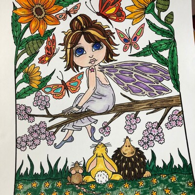Little Fae Coloring Book Digital. Wee Fairies to Color. Adult Coloring ...