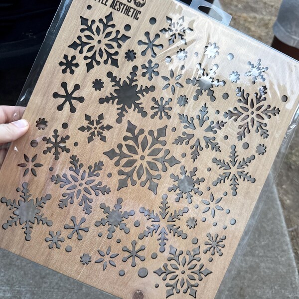Reusable Bleaching Stencil - Snowflakes Melody - Etsy