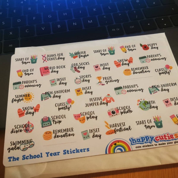 The School Year/dates/holidays/events Planner Stickers - Etsy UK