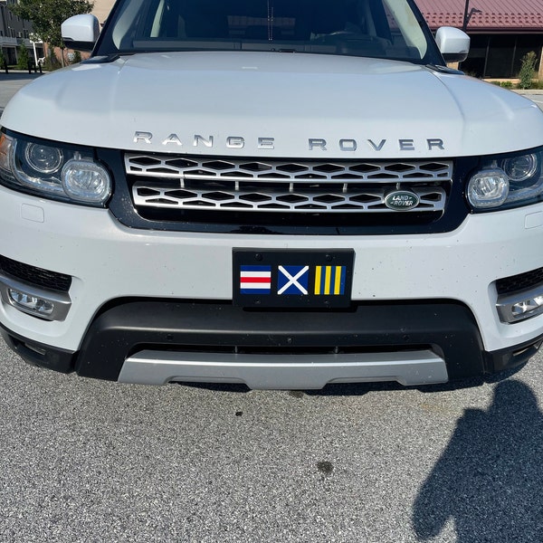 Nautical Flag Monogram License Plate, Stainless Steel, Carbon Steel or ...