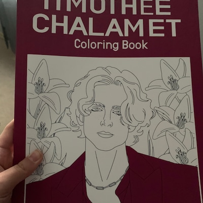 Timothée Chalamet Coloring Book, Coloring Books for Adult, Coloring ...
