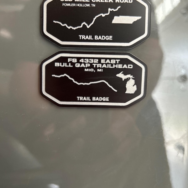 Custom Off-road Trail Badges for Jeep, Truck, Broncho, Chevy, Ford 4x4 ...