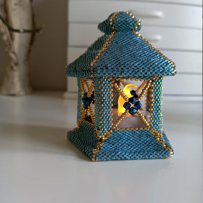 Bead Pattern: Beaded Lantern, Battery Tea-light Holder .pdf Tutorial ...