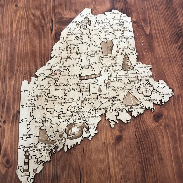 The Maine Puzzle - Etsy